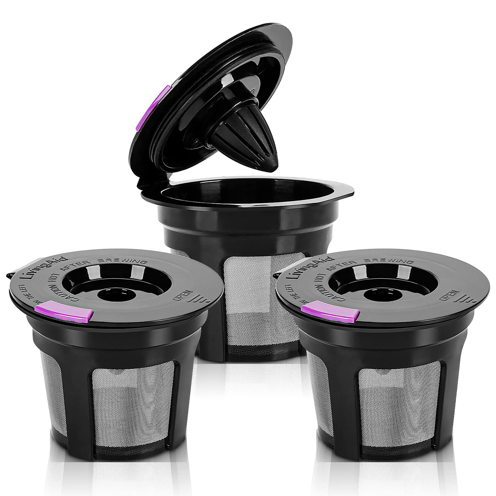 Vatid K-Cup Reusable Stainless Steel Filter, 3 Count, Compatible with ...