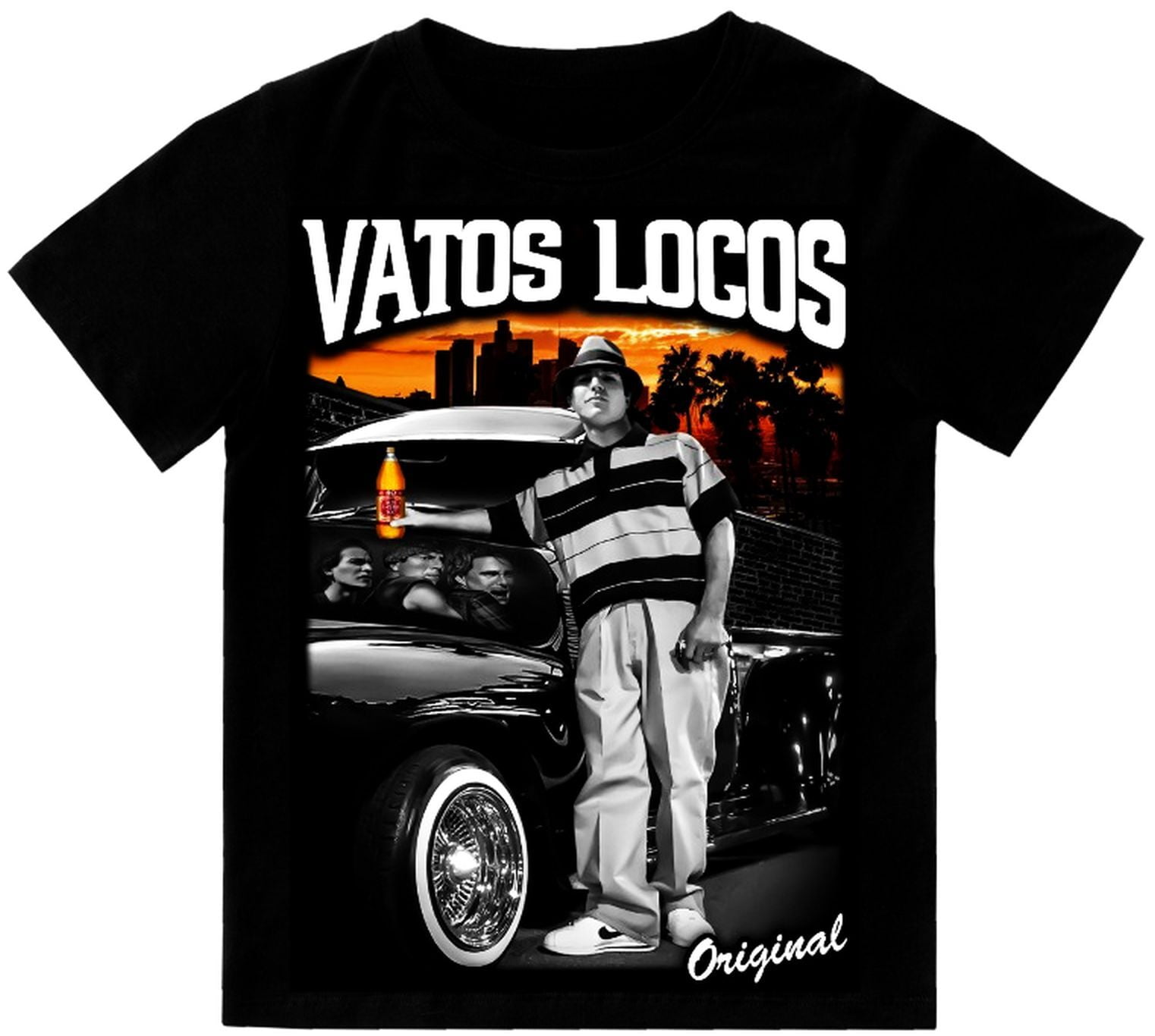 Vatos Locos Original low Rider T-Shirt Print On Shaka Wear Heavyweight ...