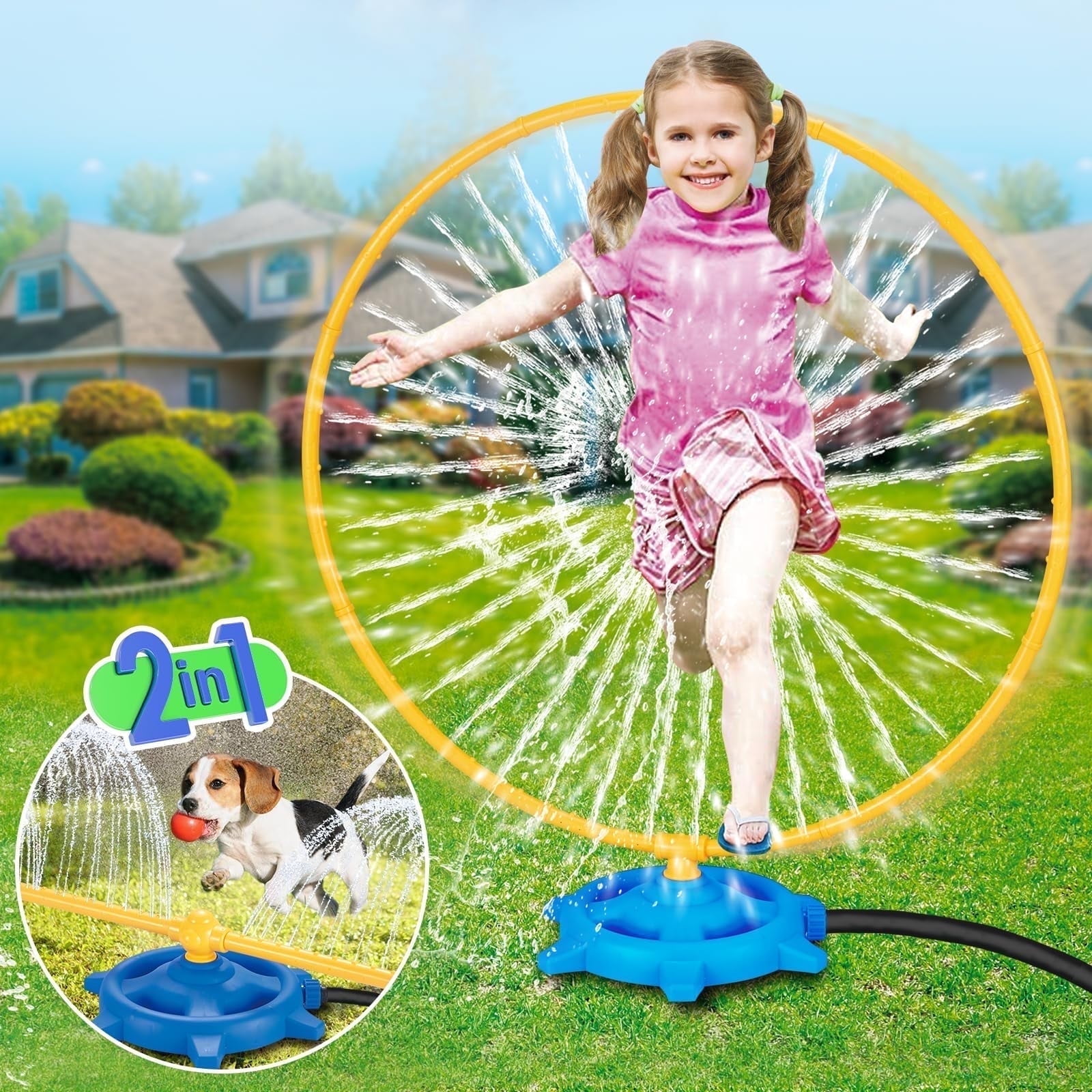 Vatos Spray Toys for Kids, Summer Outside Toys Attaches to Garden Hose ...
