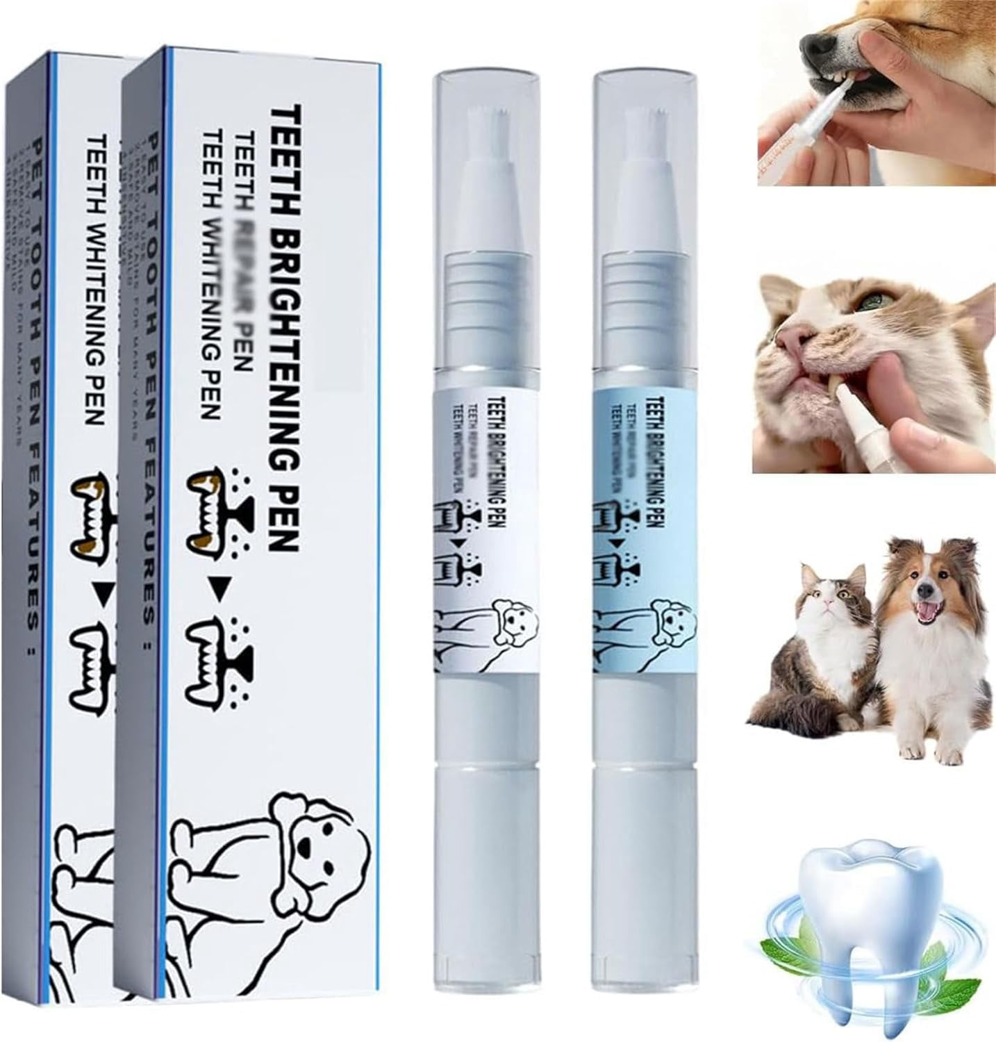 Vaudf Pet Toothbrush Pen, 2025 Upgrade Pet Toothbrush Pen, Teeth ...