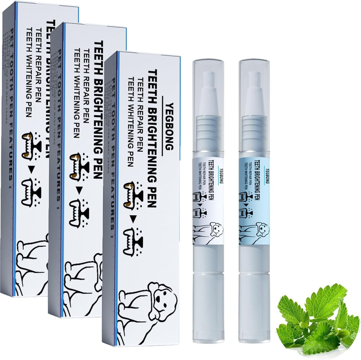 Vaudf Pet Toothbrush Pen, Dog Teeth Cleaning Gel, Pet Tooth Whitening ...