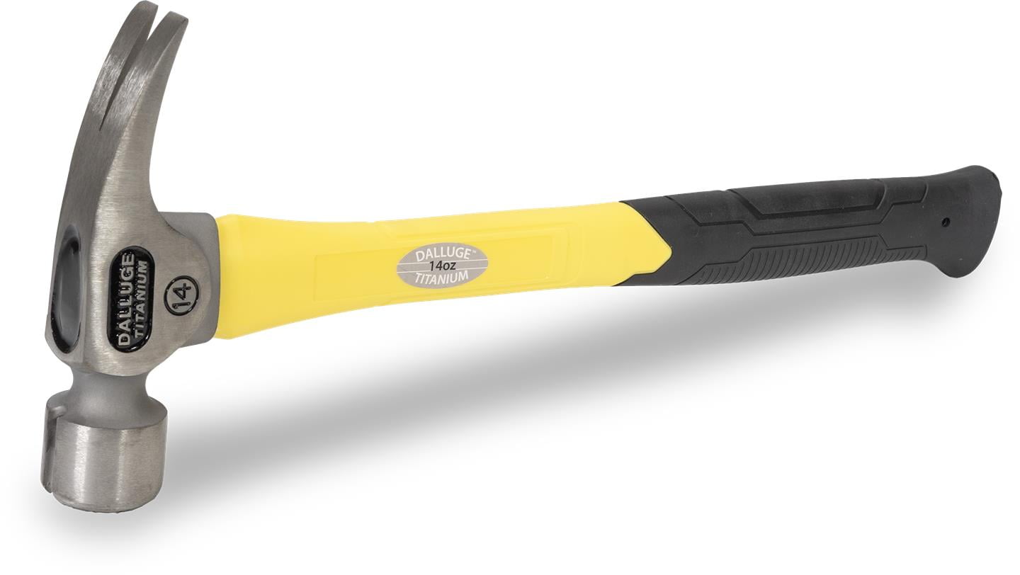 Vaughan Dalluge 14 oz Titanium Hammer Fiberglass Handle Serrated Face ...