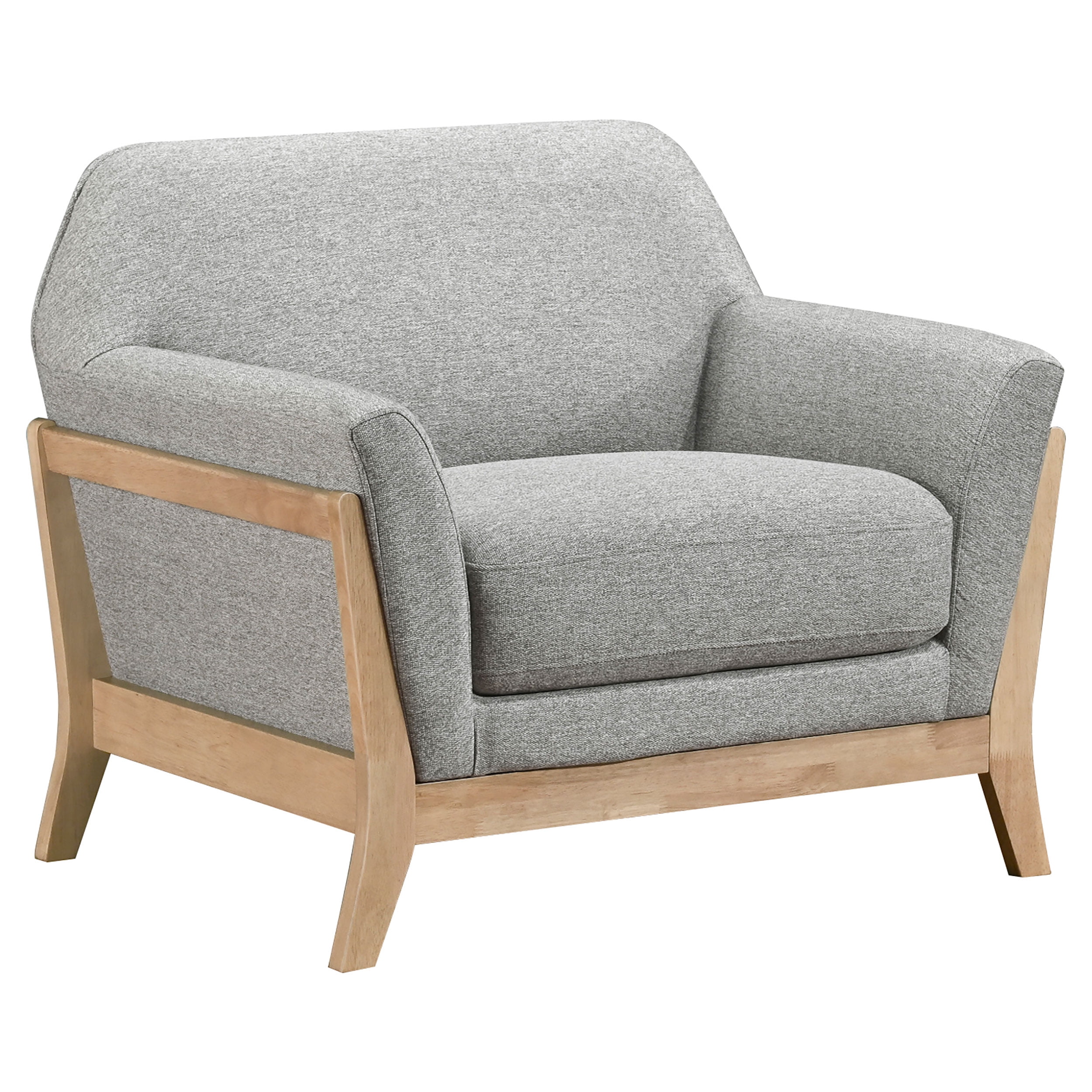 Vaughn Fabric Upholstered Flared Arm Accent Chair Grey - Walmart.com