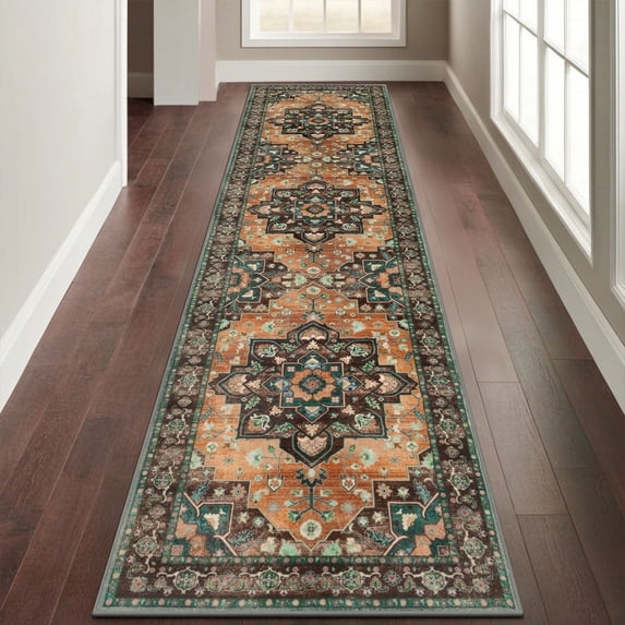 Vaukki 2'x8' Washable Runner Rug Non Slip Bohemian Rugs for Hallway ...