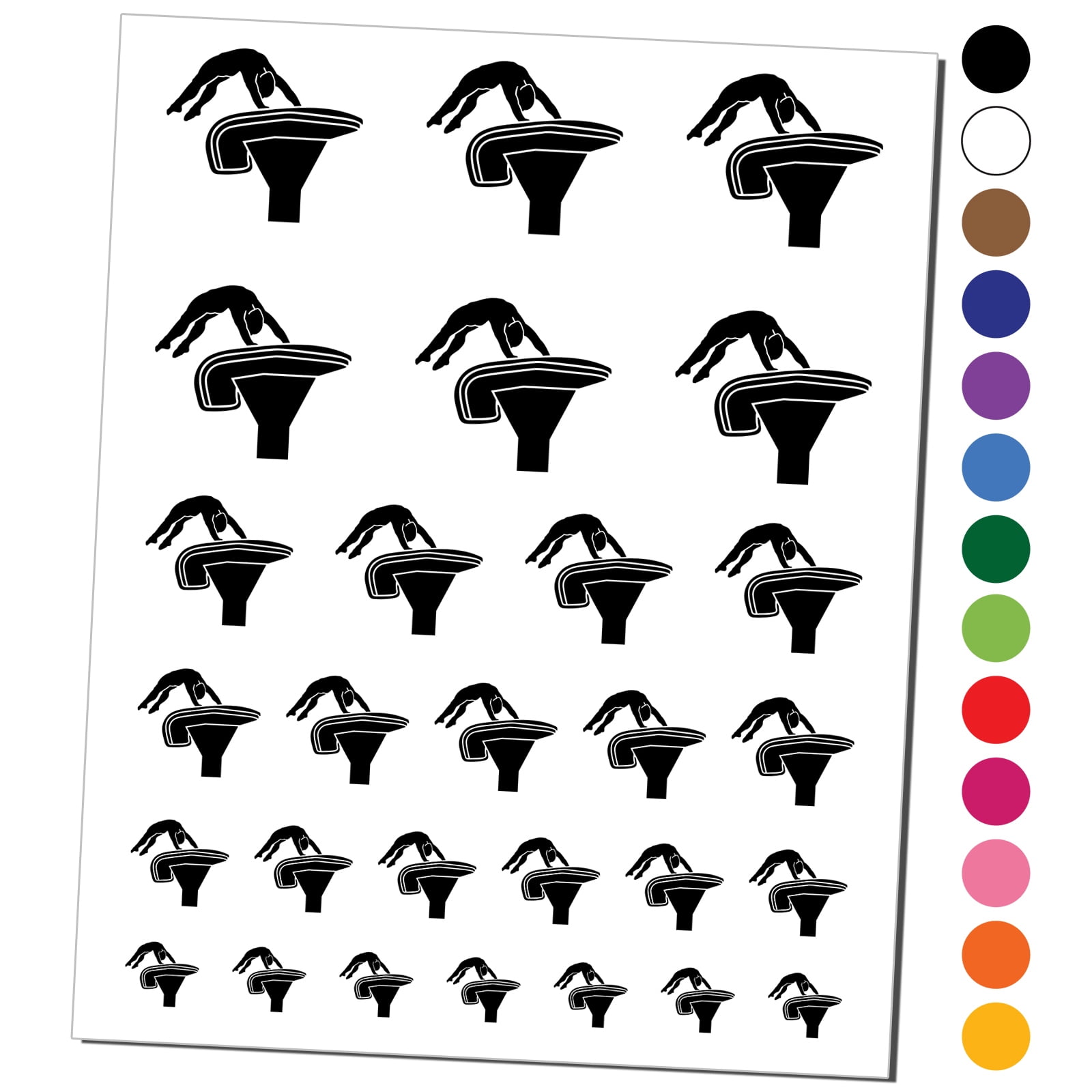 Vault Artistic Gymnastics Water Resistant Temporary Tattoo Set Fake ...