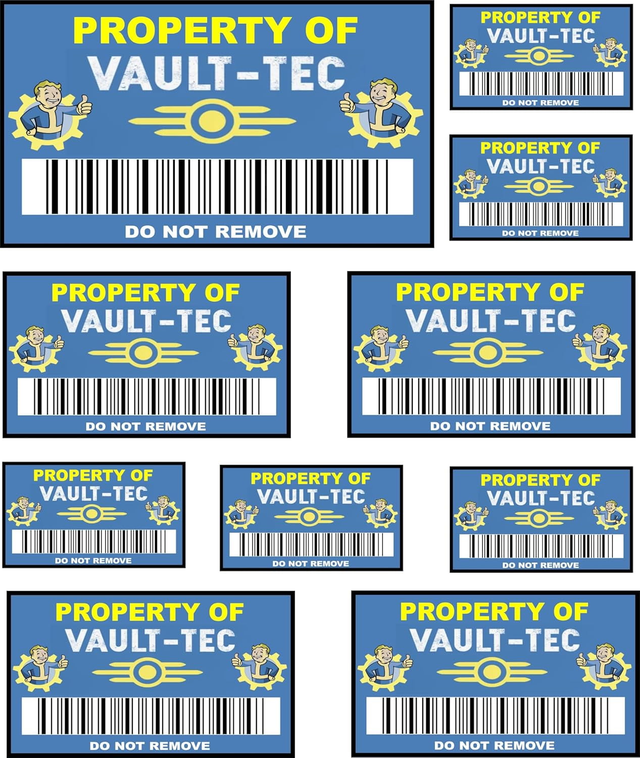 Vault Property of Asset Stickers/Labels 10 Stickers 3 Different Sizes ...