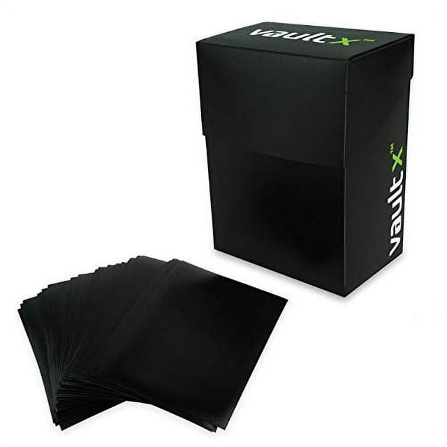Vault X TCG Storage Case - Medium Deck Box with 100 Black Sleeves for ...