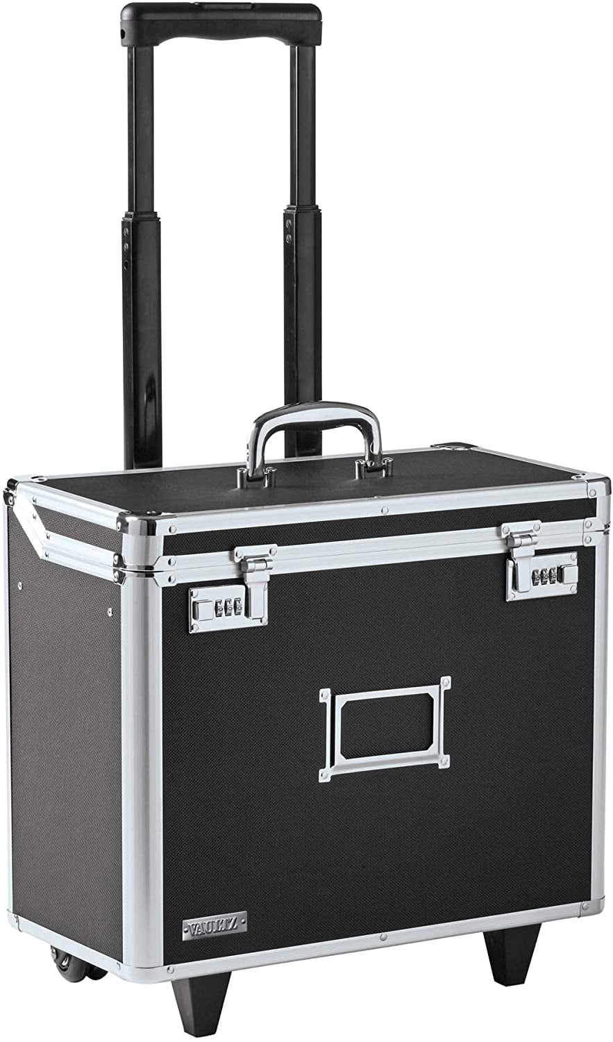Vaultz Locking Catalog Case, Mobile Briefcase Safe Box with Wheels ...