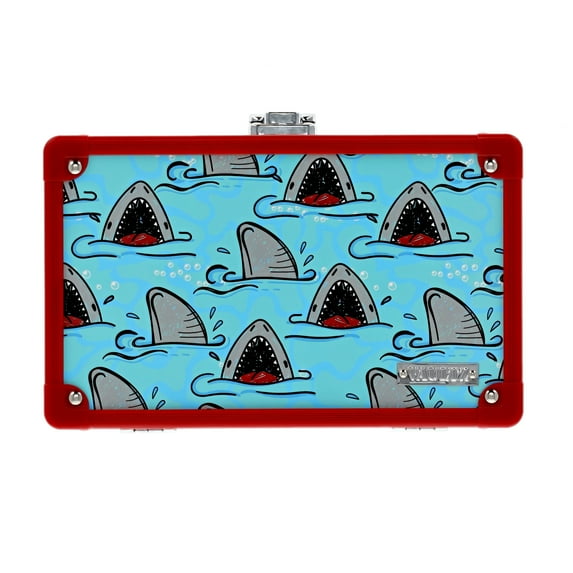 Vaultz Locking Pencil Box Sharks Box with Key Lock for Elementary ...