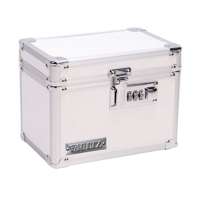 Vaultz Lockable Medicine Storage Box, Holds Medication, 4x6, White ...