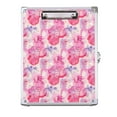 Vaultz Patterned Locking Storage Clipboard, 2-5/16" x 10", Pink Floral ...