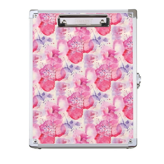 Vaultz Patterned Locking Storage Clipboard, 2-5/16" x 10", Pink Floral ...