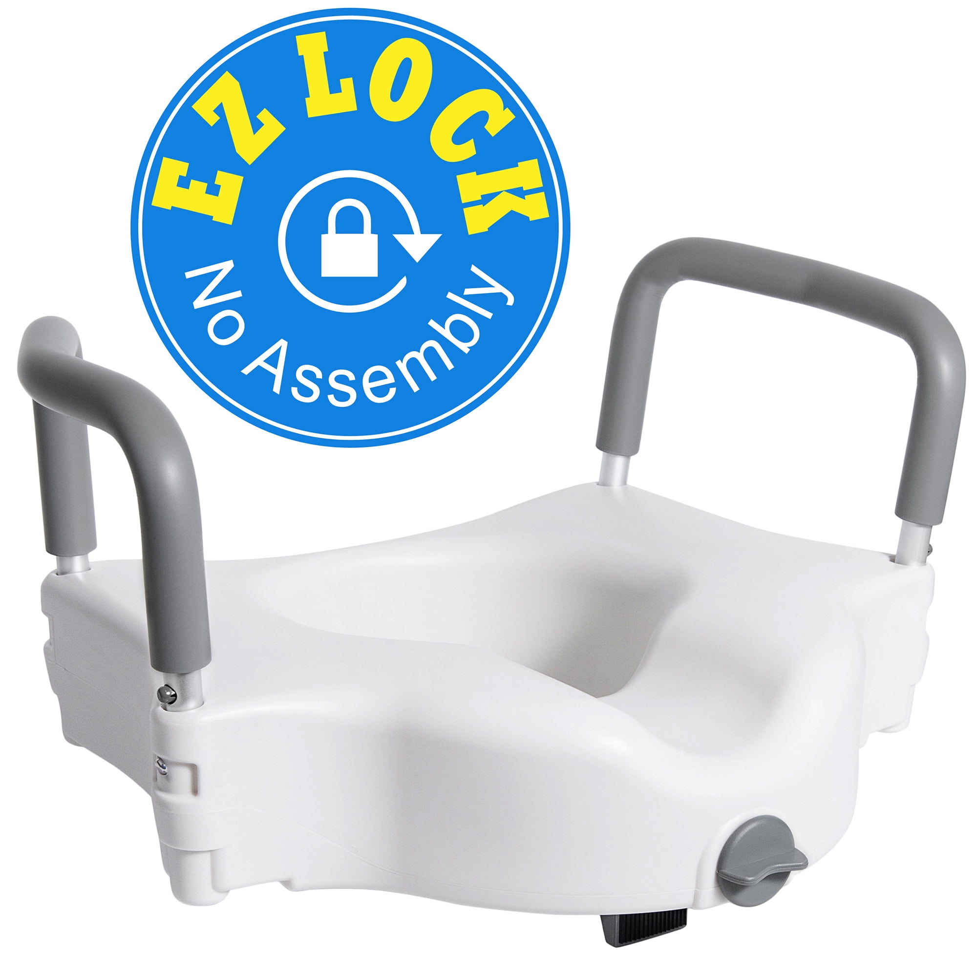 Vaunn Medical Elevated Raised Toilet Seat & Commode Booster Seat Riser ...