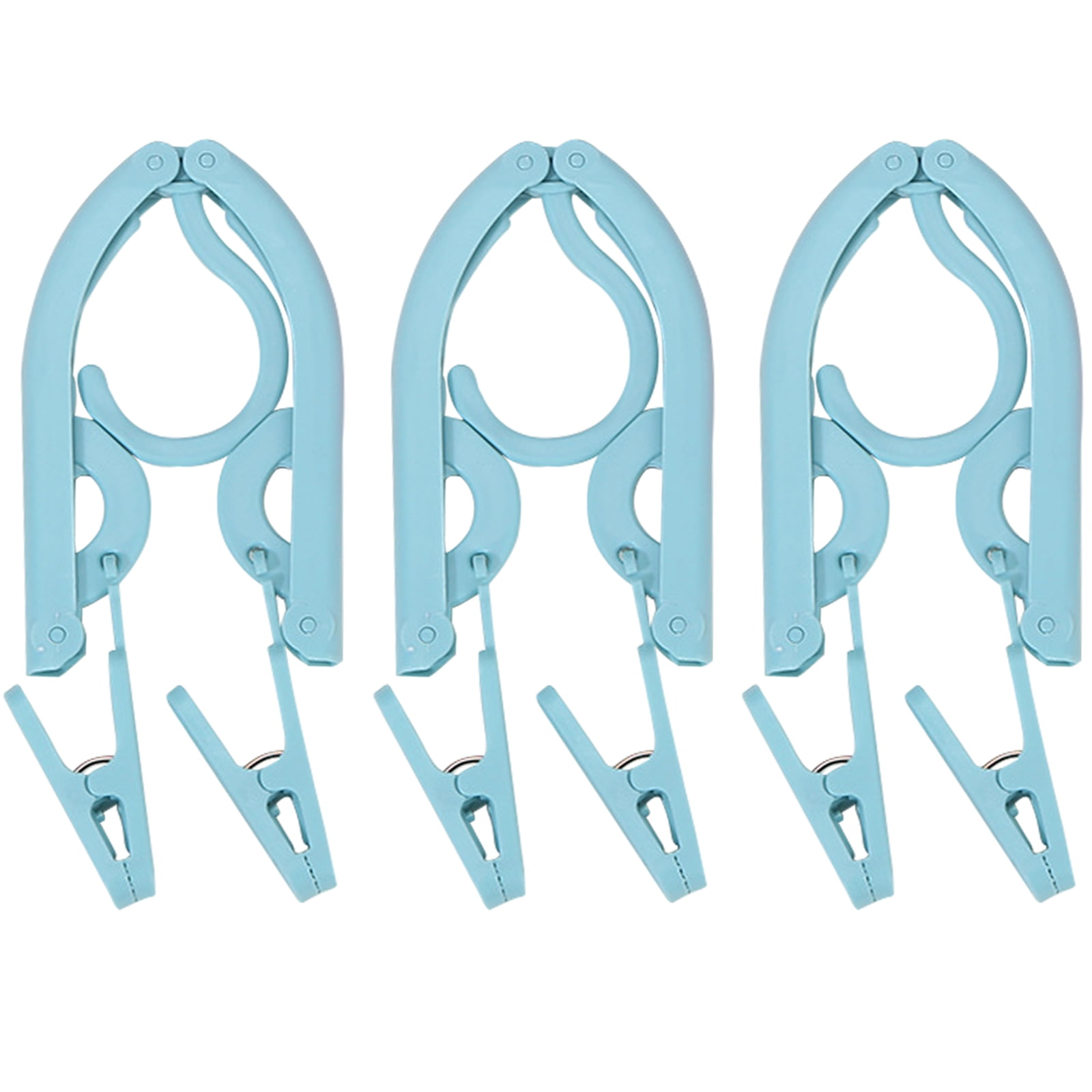 Vaupan 3 Pcs Travel Folding Hangers with Clip Drying Rack, Plastic Fold ...
