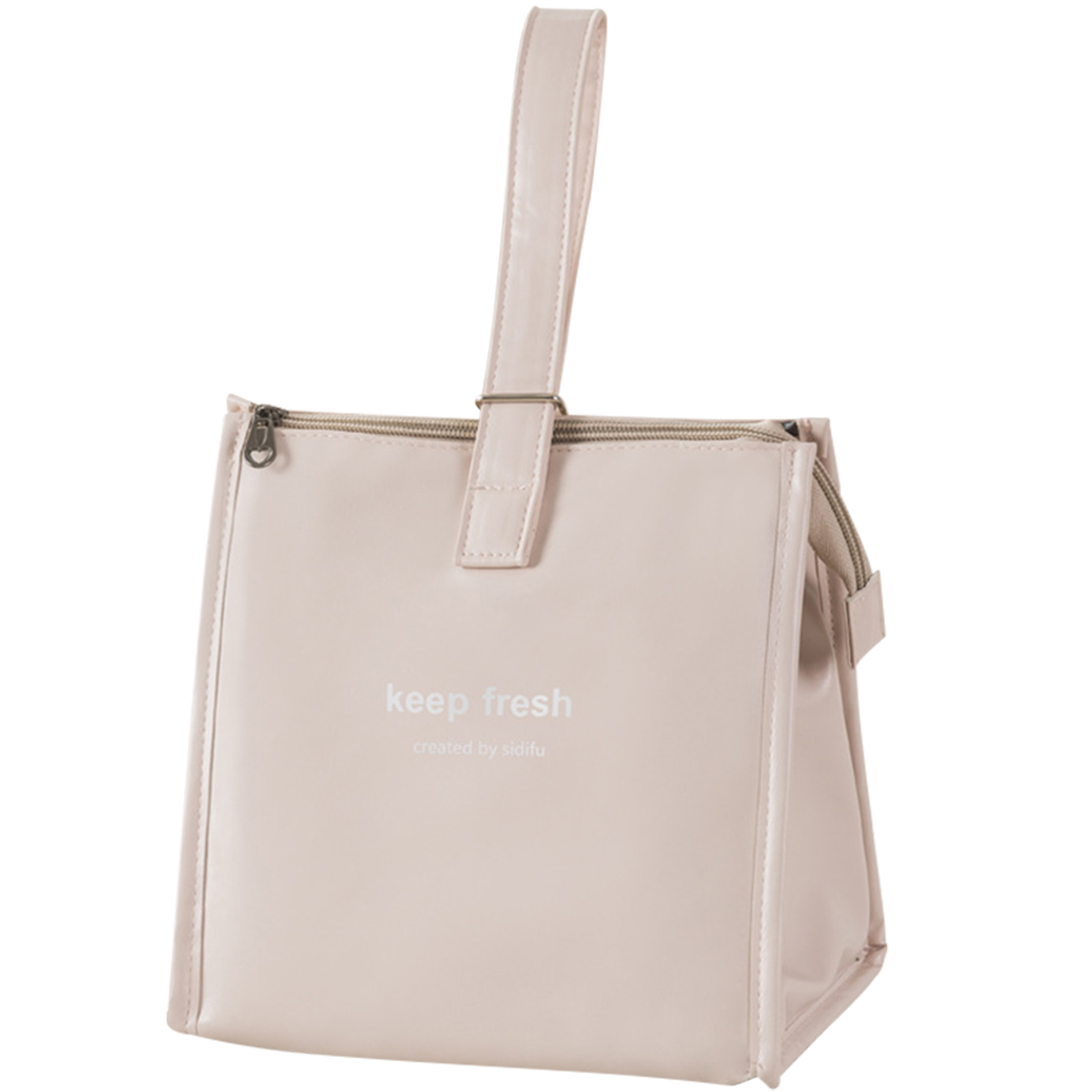 Vaupan Hand-held Lunch Bag Reusable Portable Bento Handbag for Lady PU ...