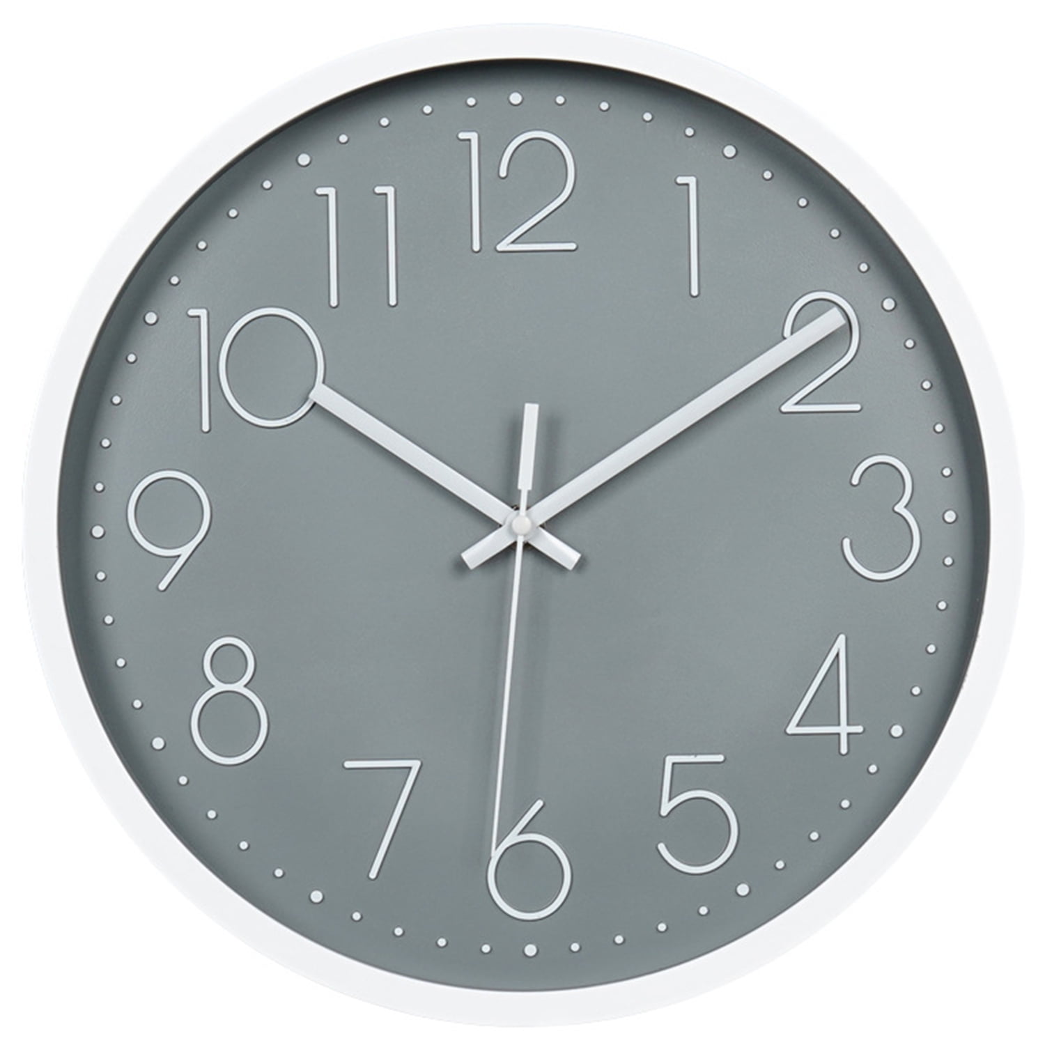 Vaupan Non-Ticking Silent Wall Clocks 12 inch Battery Operated Quartz ...