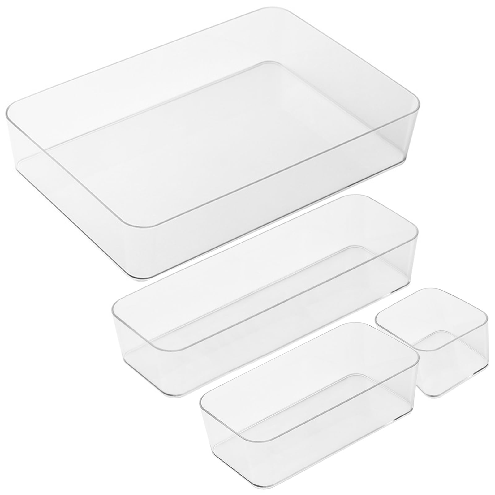 Vaupan Storage Organizer Transparent Stackable Compartment Drawer Type ...