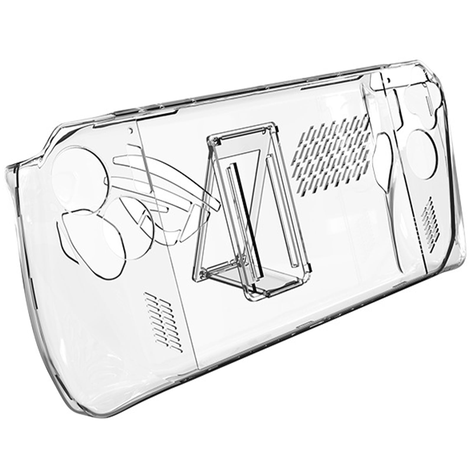 Vaupan Transparent PC Hard Case with Folding Bracket Handheld ...