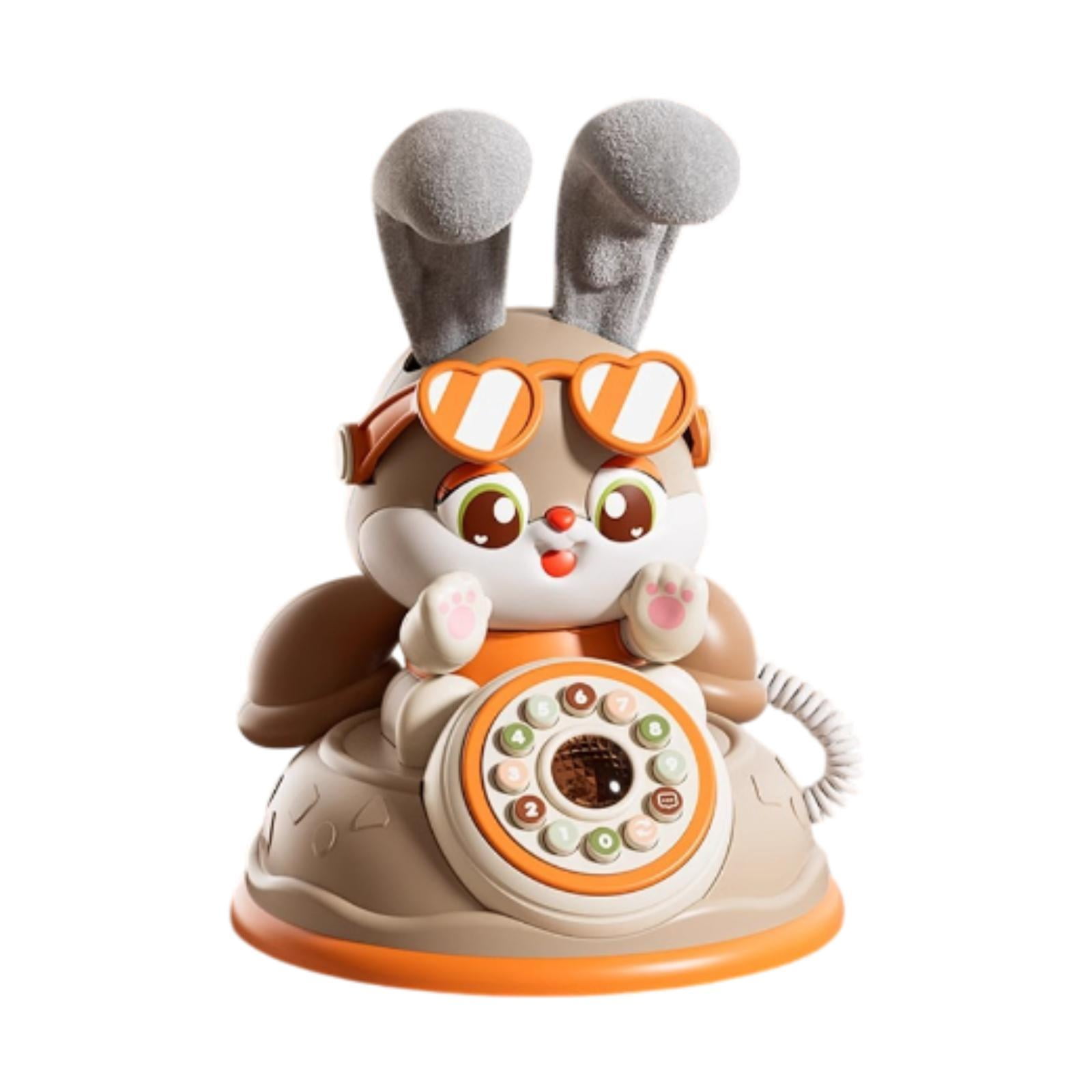Vaveren Baby Phone Toy Music Light Rotary Pretend Phone for Toddlers ...