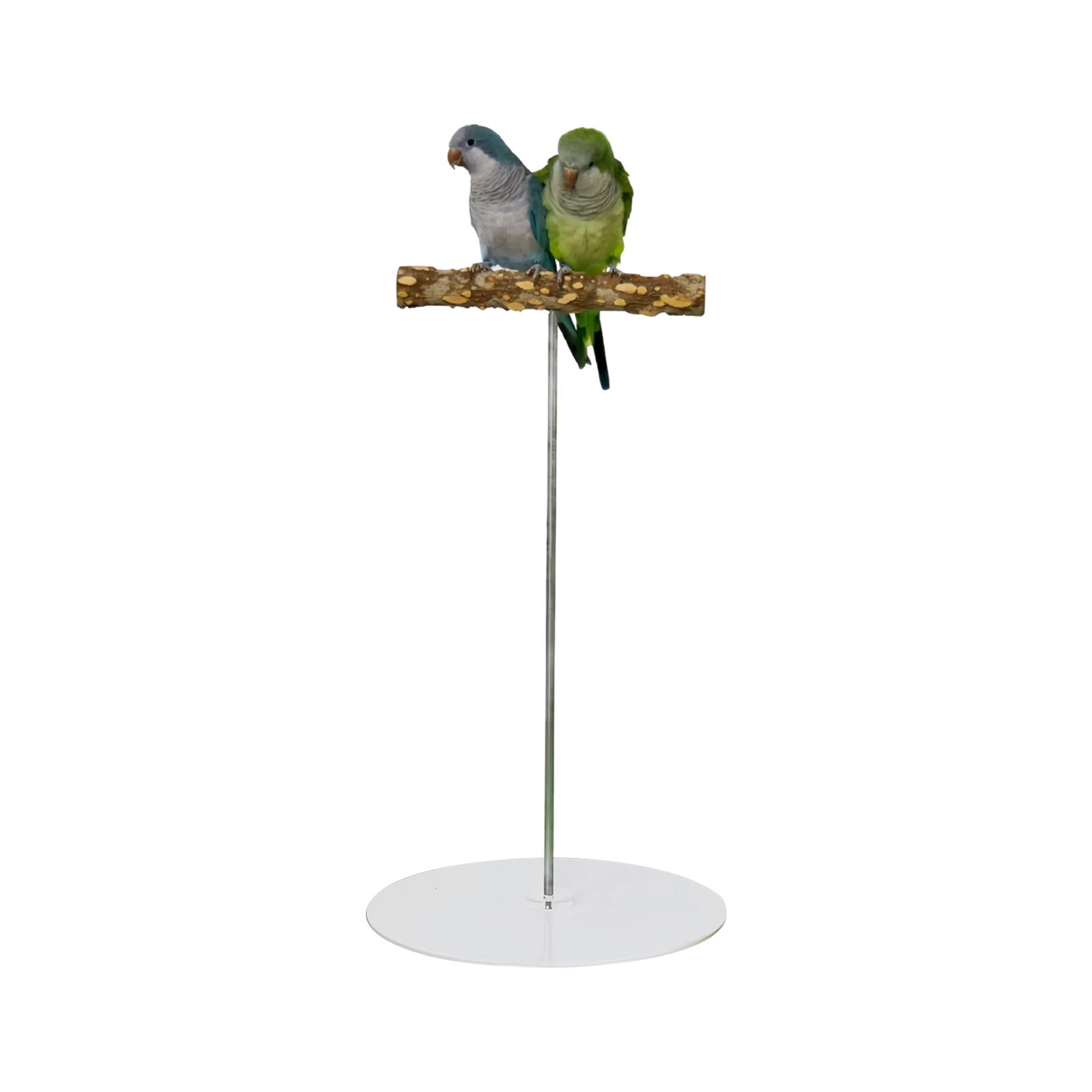 Vaveren Bird Perch Stand Wooden Portable Bird Play Stand for Macaw ...