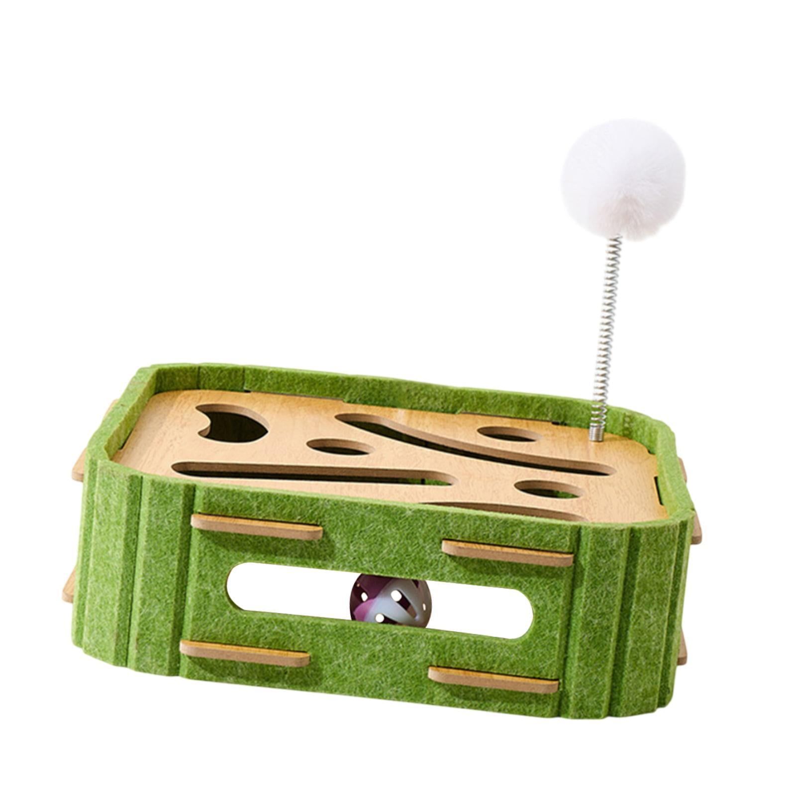 Vaveren Cat Scratcher Toy with Interactive Balls Cat Scratching Board ...