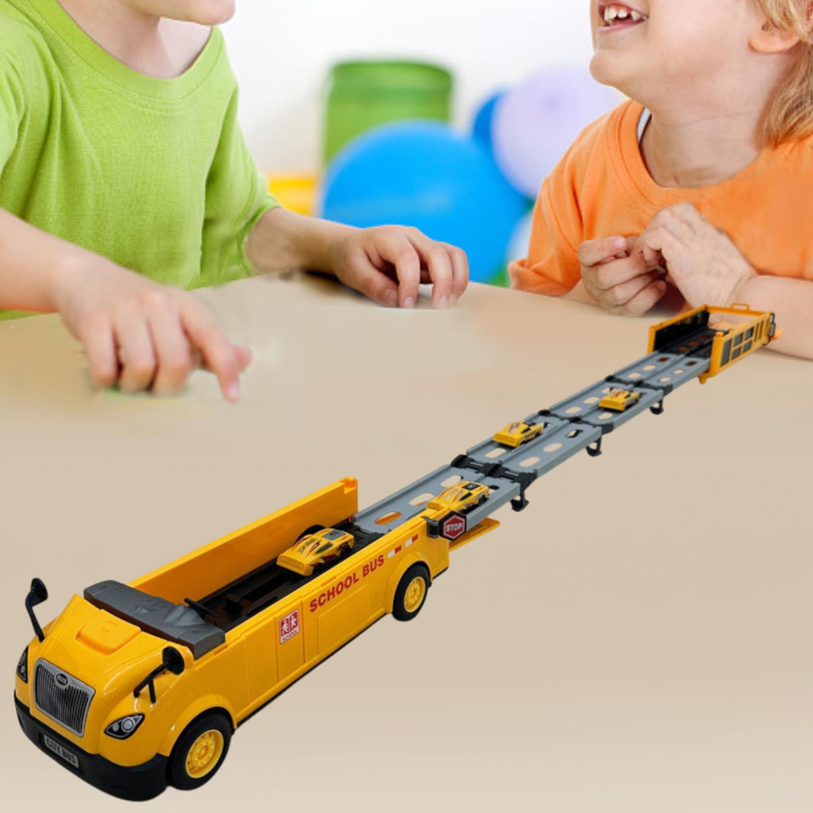 Vaveren Foldable Layer Car Race Track Playset Race Car Track Toddlers ...