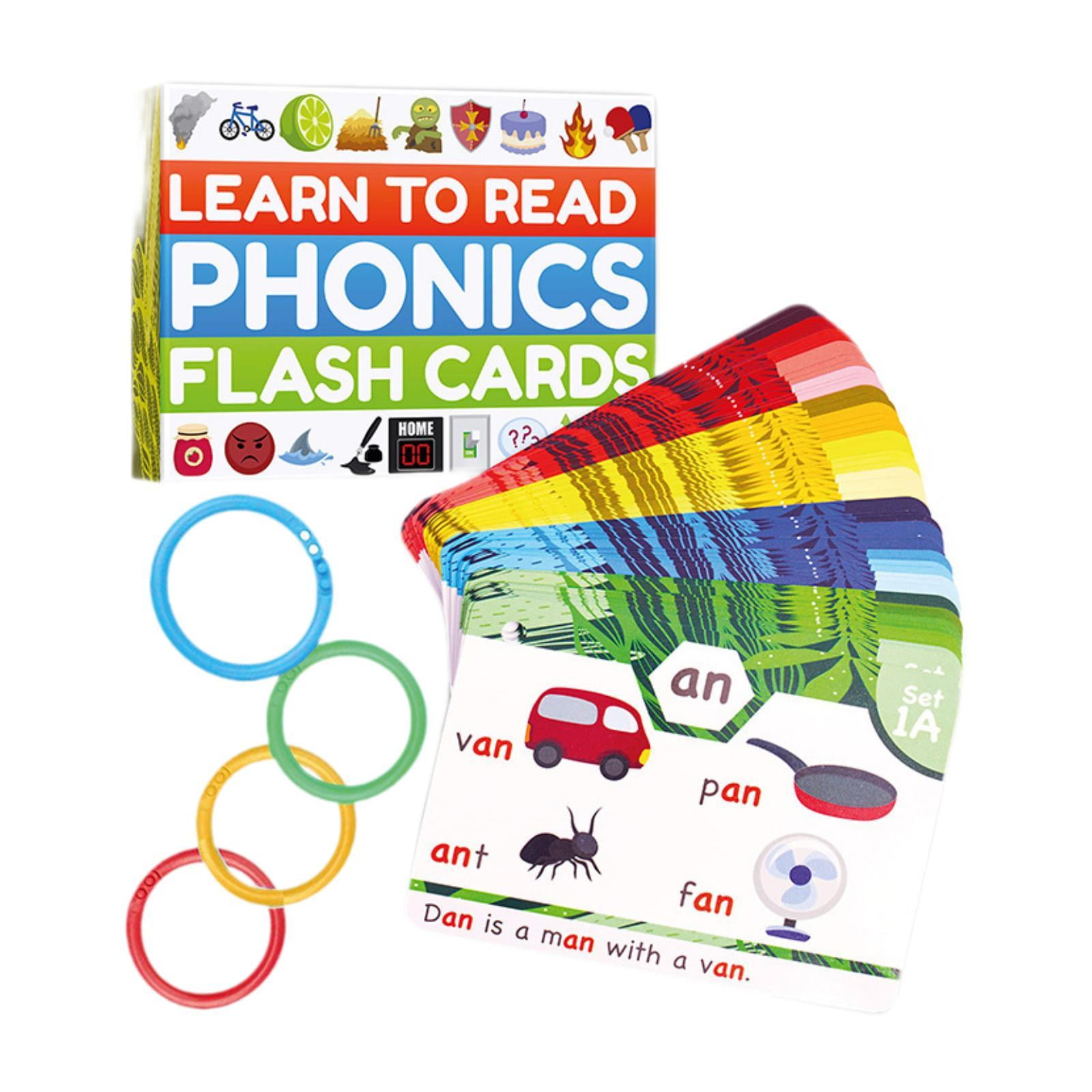 Vaveren Phonics Flash Cards Elementary Flash Cards for First Second Grade - Walmart.com