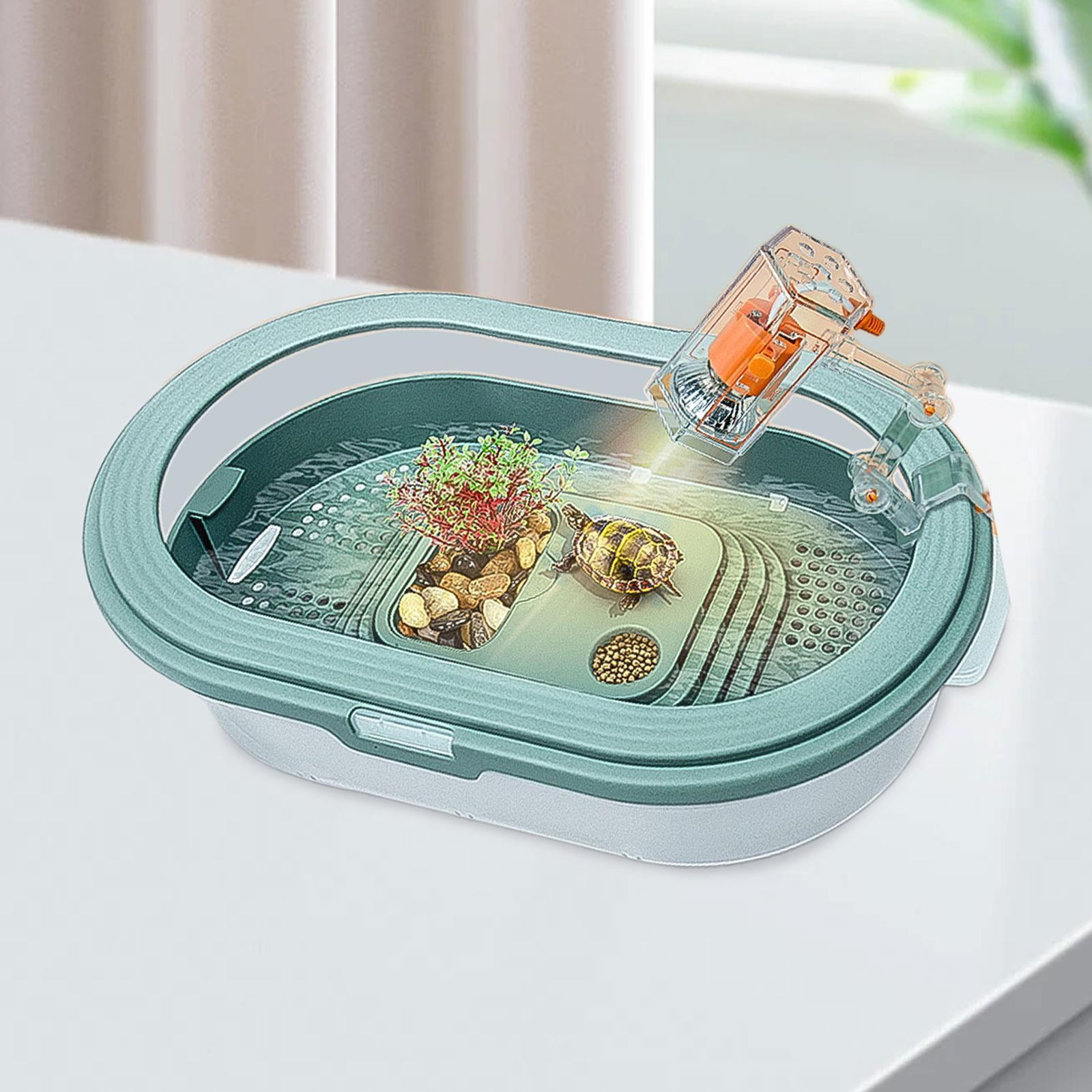 Vaveren Turtles Tank Aquarium Feeding Box Amphibians Frog Terrapin Lake ...