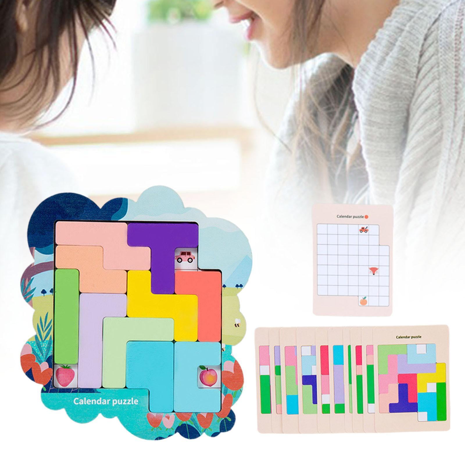 Vaveren Wooden Jigsaw Puzzle Block Toy Ornament Montessori Baby ...