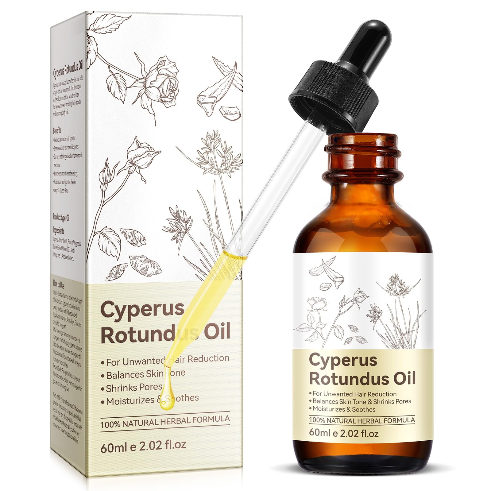 Vawcrn Cyperus Rotundus Oil, VTF5 Natural Cyprus Rotundus for Hair ...
