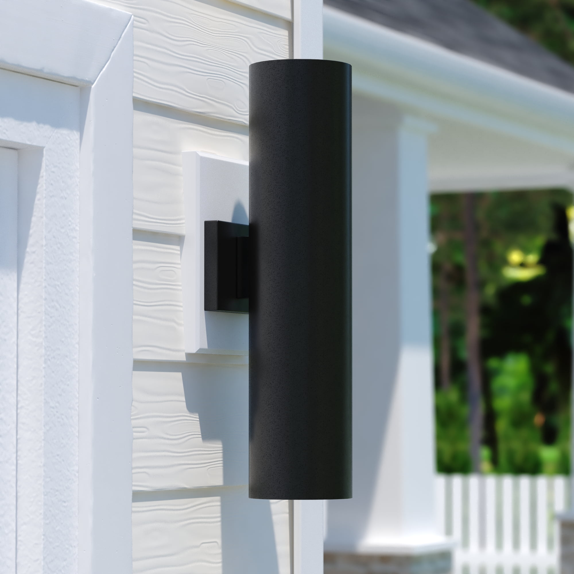 Free Shipping! Chiasso Aluminum 2 Light Black Contemporary Outdoor Tube ...
