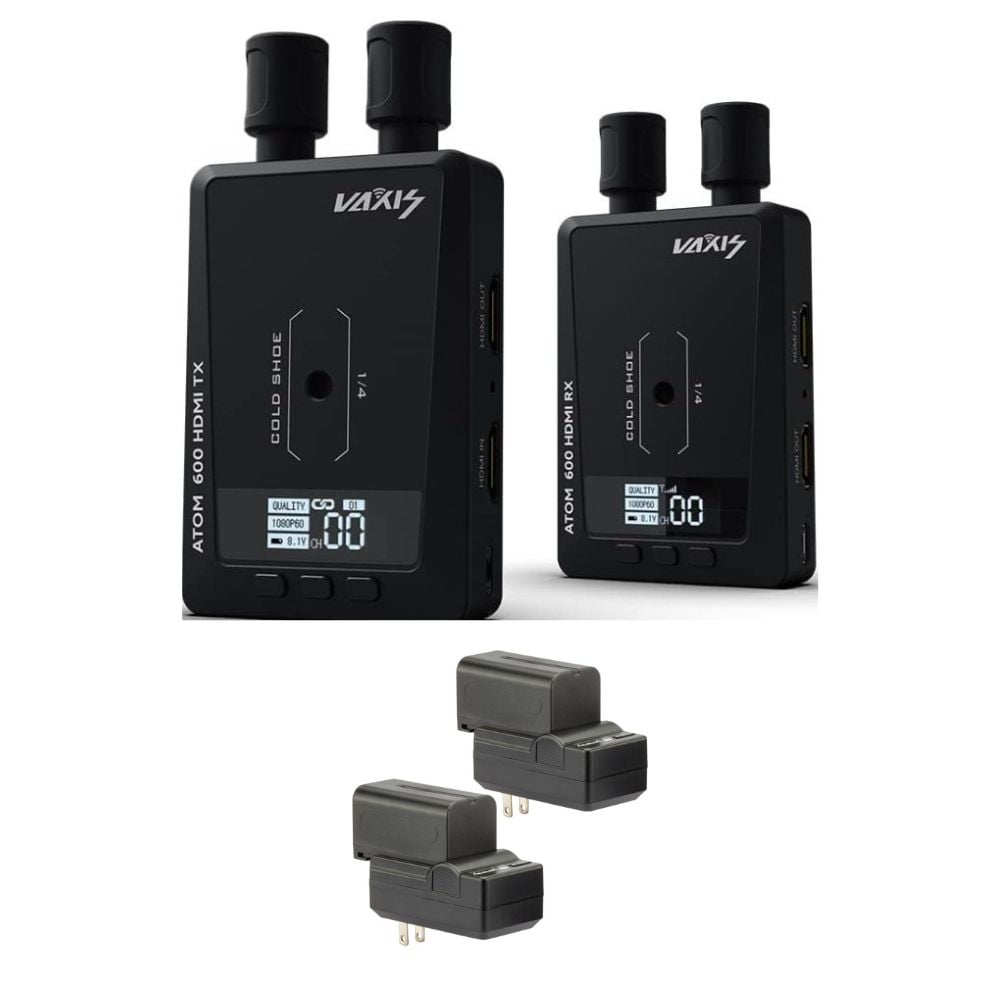 Vaxis ATOM 600 HDMI Wireless Video Transmitter/Receiver Kit Bundle with ...
