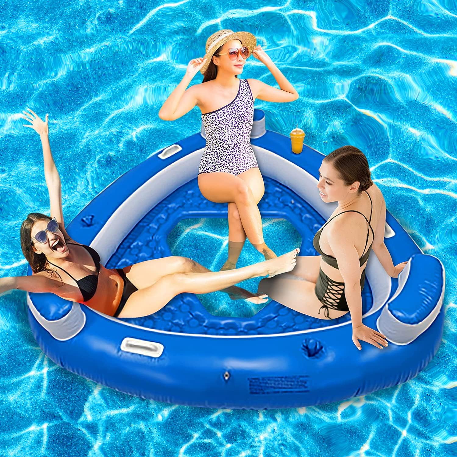 Vaygway Inflatable Floating Island Pool Float –Comfortable Relaxation Inflatable Floating Lake ...