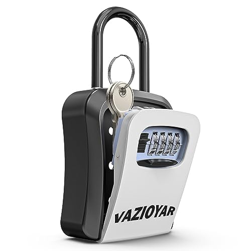 Vazioyar Key Lock Box for Outside, Portable Waterproof Wall Mounted ...