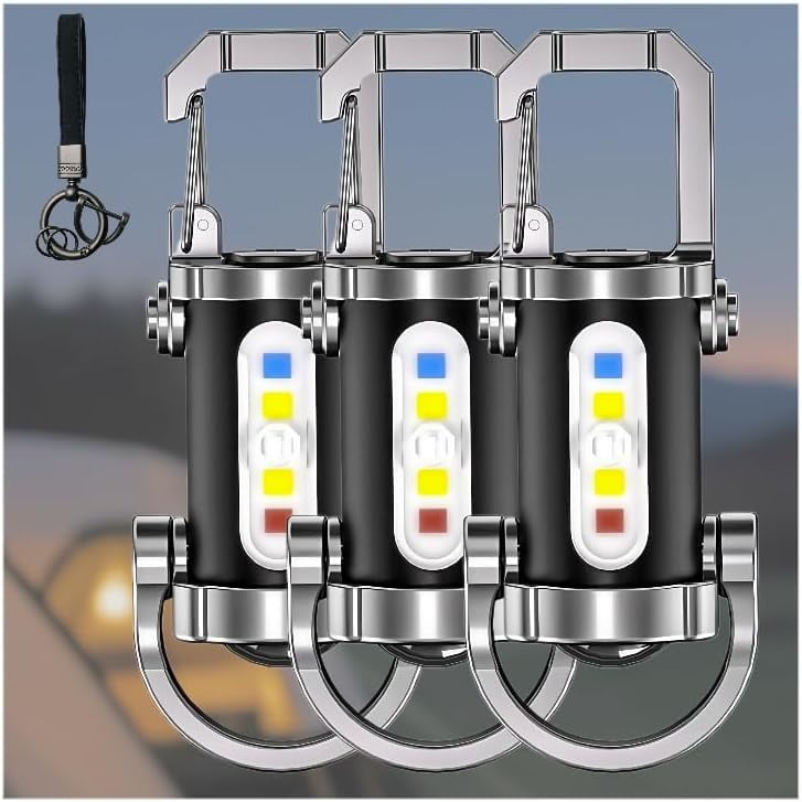 Vbbert Keychain Flashlight, Portable Rechargeable Bright Keychain ...