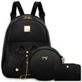 Vbiger Mini Backpack Purse Black Women Backpack 3 Pieces Set Small ...