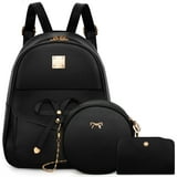 Vbiger Mini Backpack Purse Black Women Backpack 3 Pieces Set Small ...