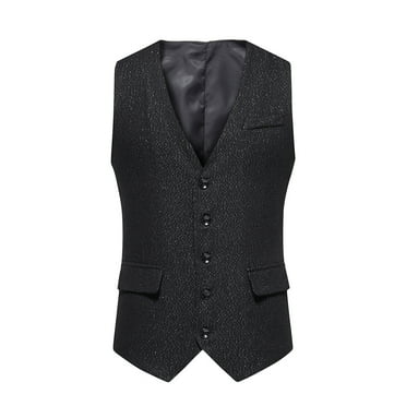 Unique Bargains Men's Disco Shiny Sequin Vest Suit Waistcoat Set with ...