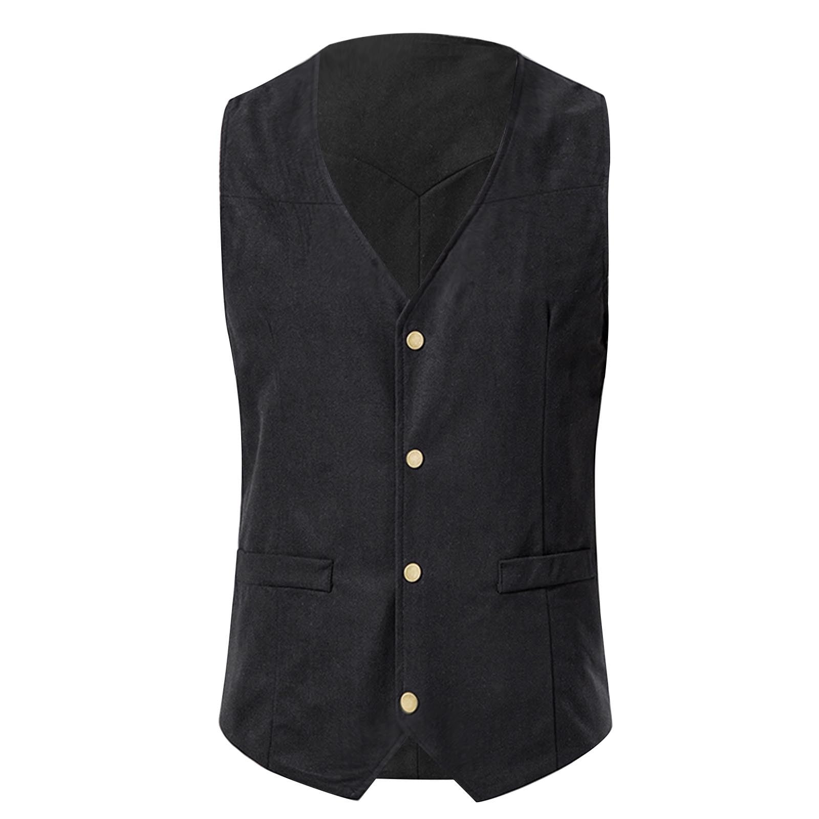 Vblhal Prime Day Deals of the Week Men's Faux Suede Leather Vests with ...