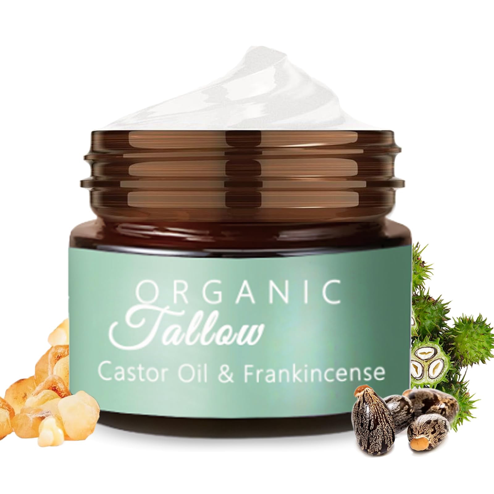 Vbolre Grass Fed Beef AKF18 Tallow with Frankincense Oil and Castor Oil ...
