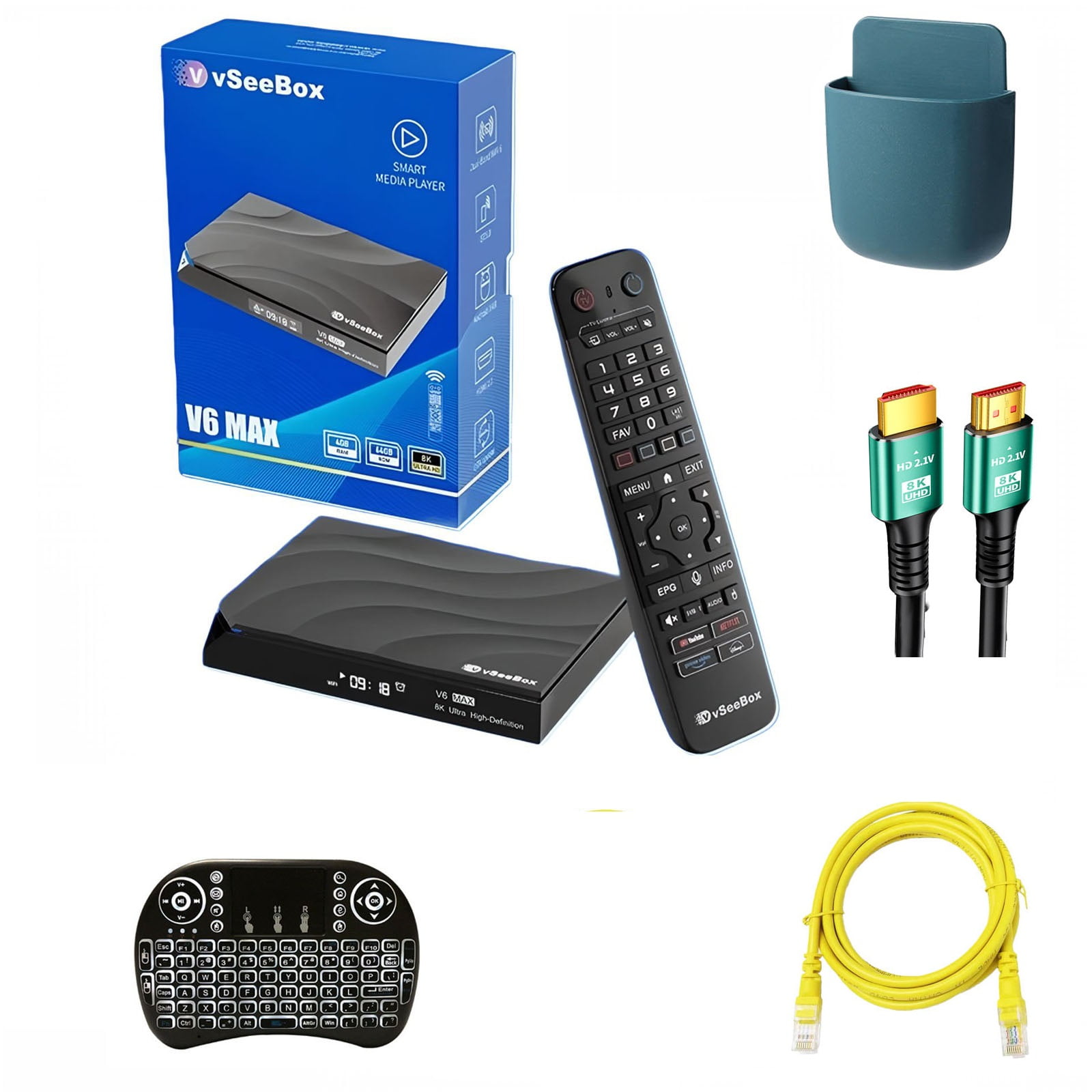 Vc box V6 MAX Android 14 TV Box | 8K HDR | 4GB+64GB | WiFi 6 | remote ...