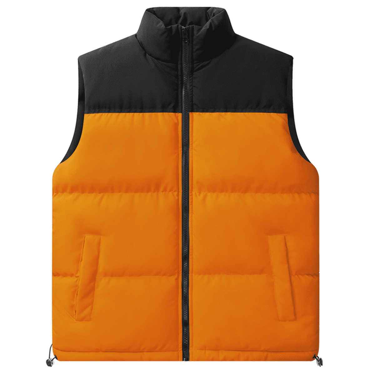 Vcansion Men's Warm Lightweight Casual Cotton Vest with Pockets Orange ...