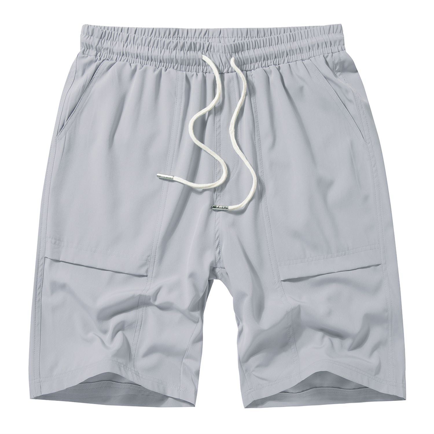 Vcansion Mens Summer Casual Shorts Classic Fit Elastic Waist with ...