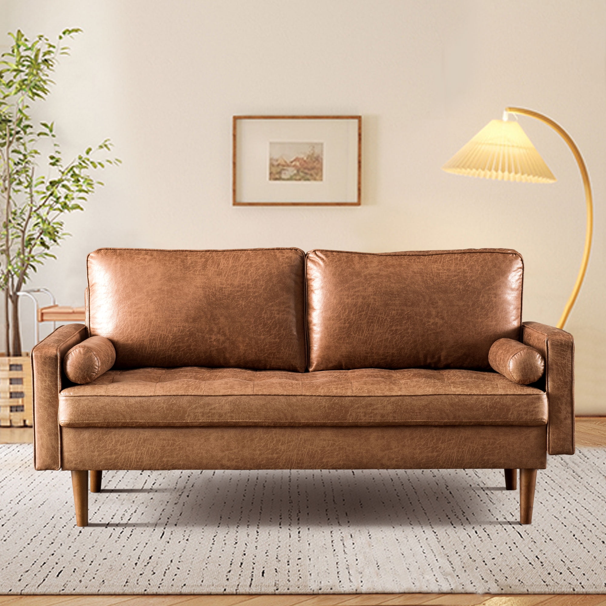 Vcatnet Sofas and Couches,2 Seater Loveseat Sofa Couch with Deep Seats ...