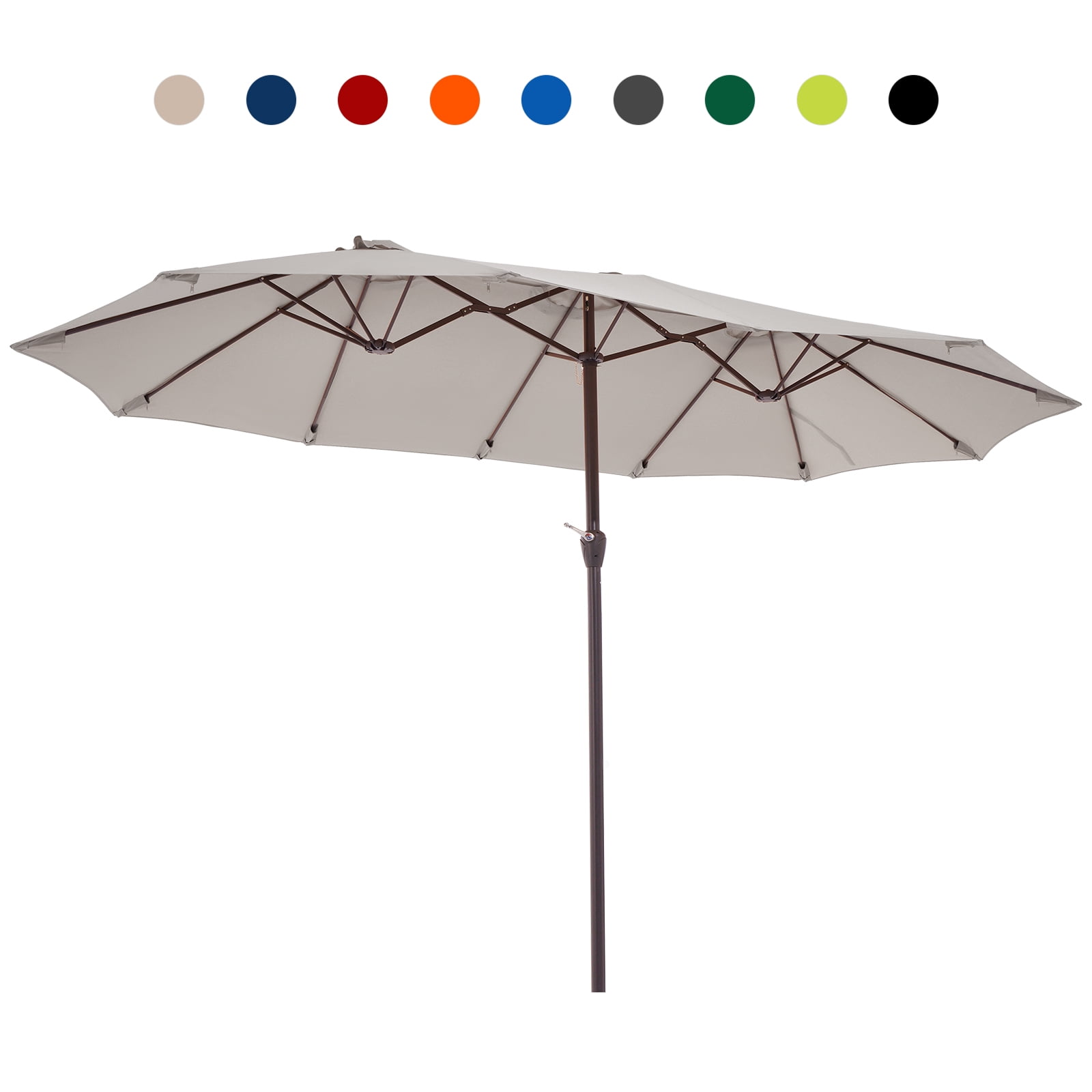 Vccoem 15 ft Triple-size Patio Umbrella,Market Extra-Large Double Sided ...
