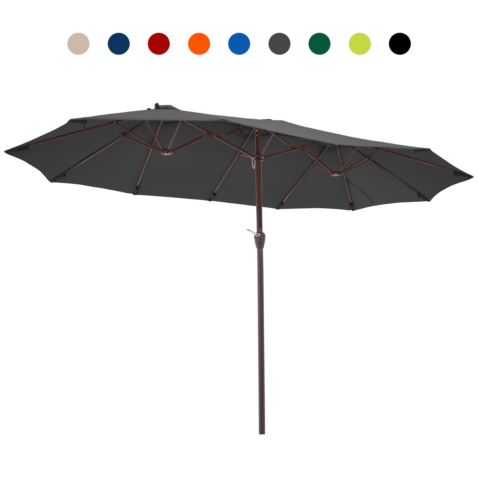 Vccoem 15 ft Triple-size Patio Umbrella,Market Extra-Large Double Sided ...