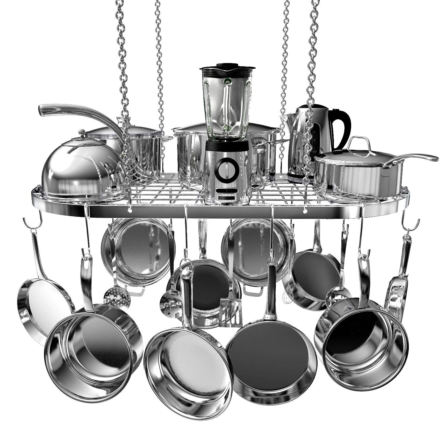 Calphalon 18" X 36" Hanging Pot Rack, Stainless Steel - Walmart.com