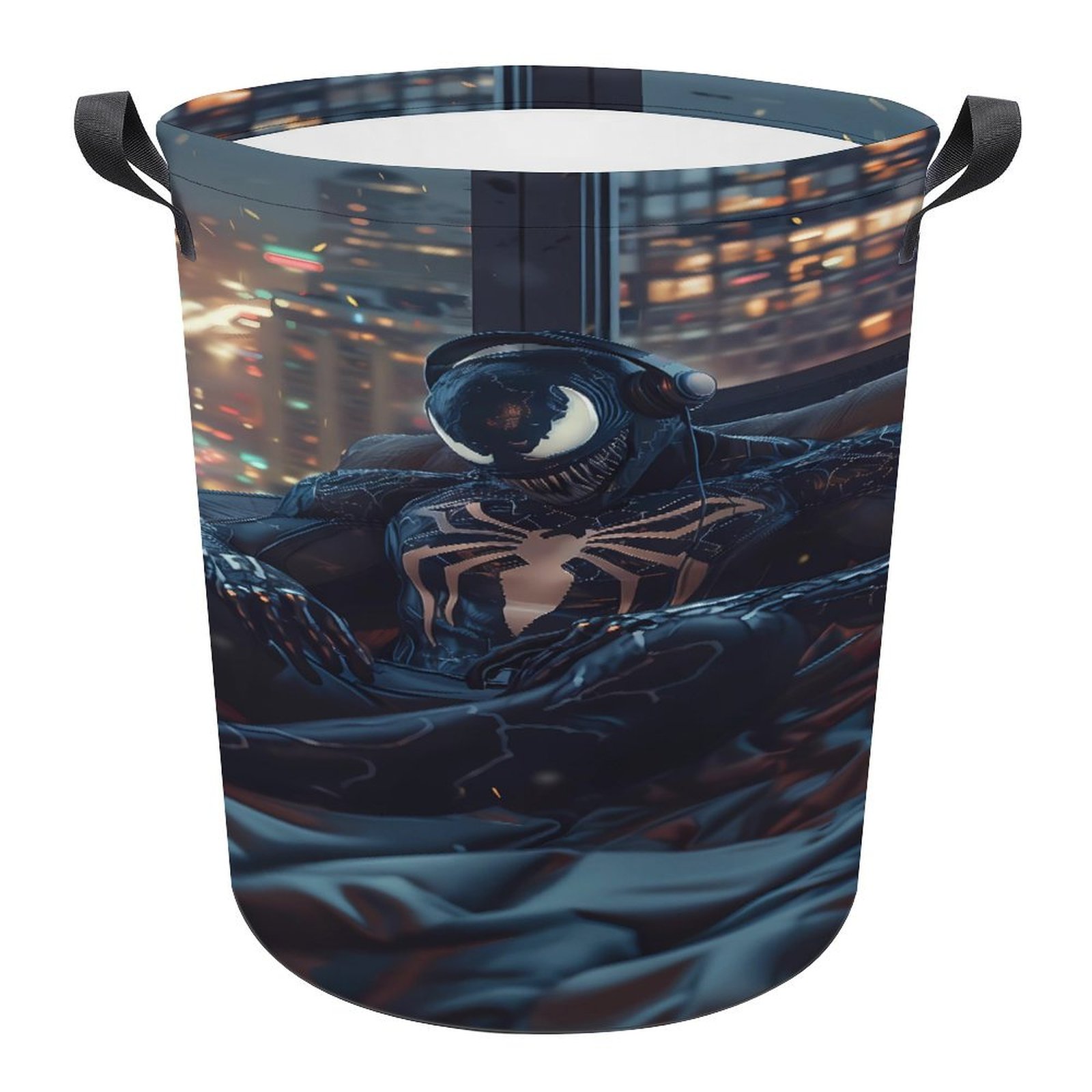 Ve-nom Laundry Hamper, Round Collapsible Hamper Laundry Basket with ...