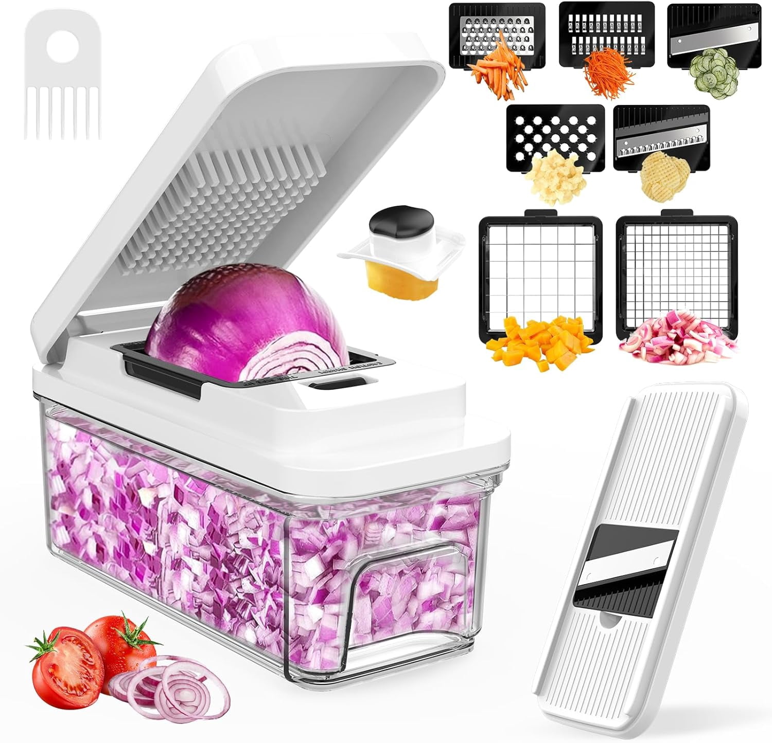 Ve table Chopper: 10 in 1 Food Chopper - Onion Ve table Slicer Cutter ...