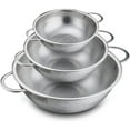 VeSteel Colander Set of 3, Stainless Steel Micro-Perforated Colanders ...